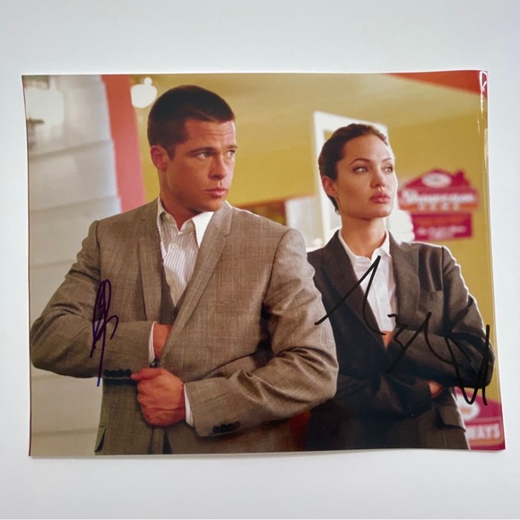 Other | Brad Pitt Angelina Jolie 8x1 Autographed Picture Signed Photo ...